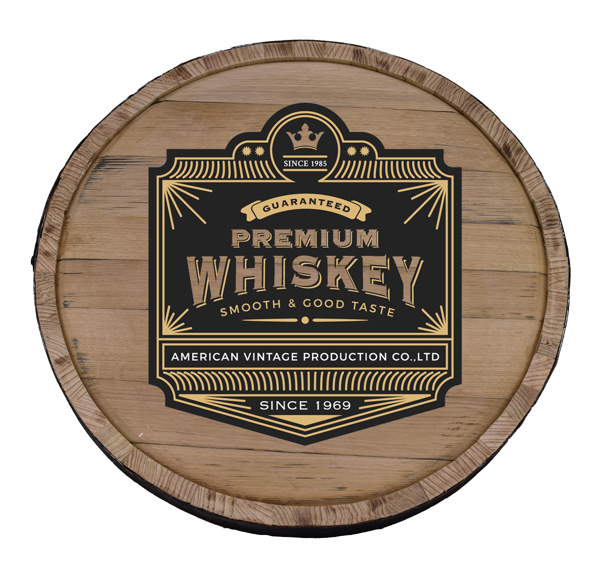 Personalized - Custom | Authentic American Oak Wood Barrel Head with ...