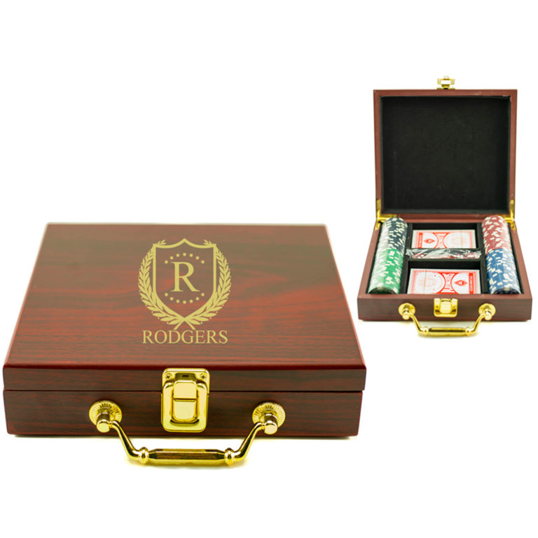 Personalized Poker Set - Poker 100 Chip Set | ShieldStar