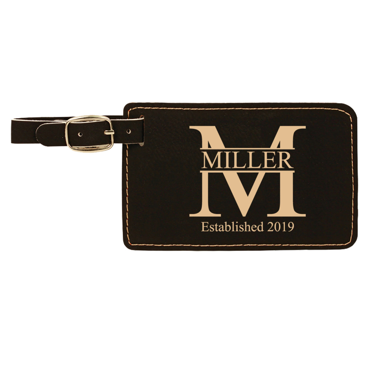 Miller Personalized Leatherette Luggage Tag