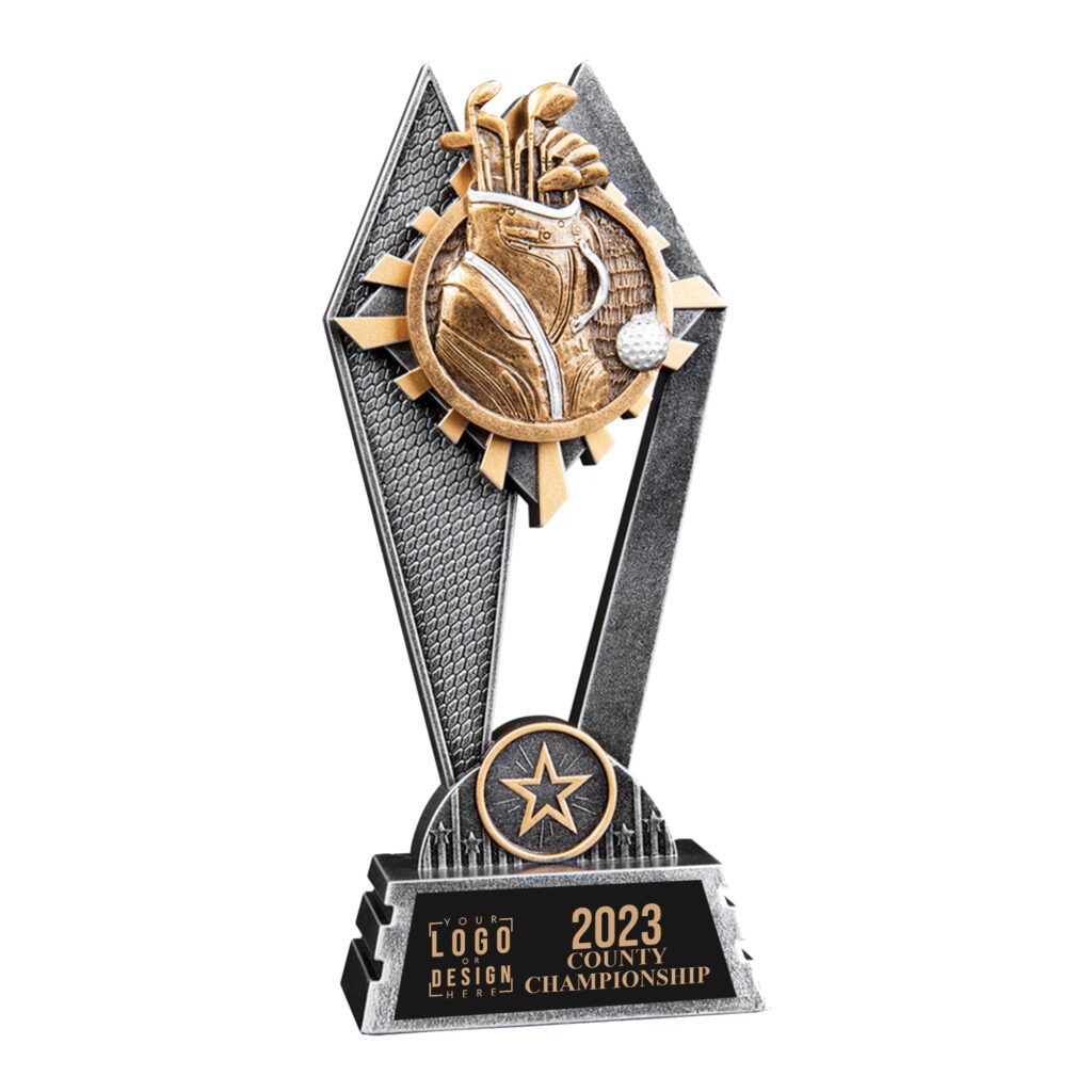 Custom Golf Sun Ray Trophy