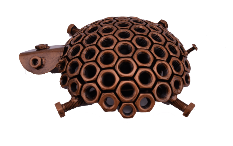 Turtle Sculpture | Recycled Metal Art