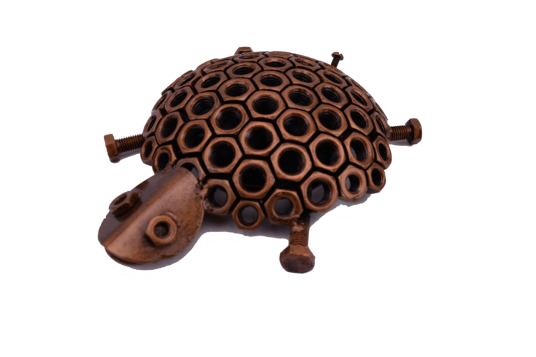 Turtle Sculpture | Recycled Metal Art