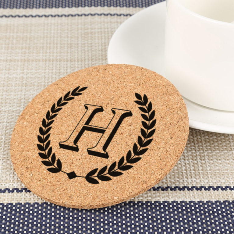 Personalized Round Cork Coaster Set | Sofia's Findings
