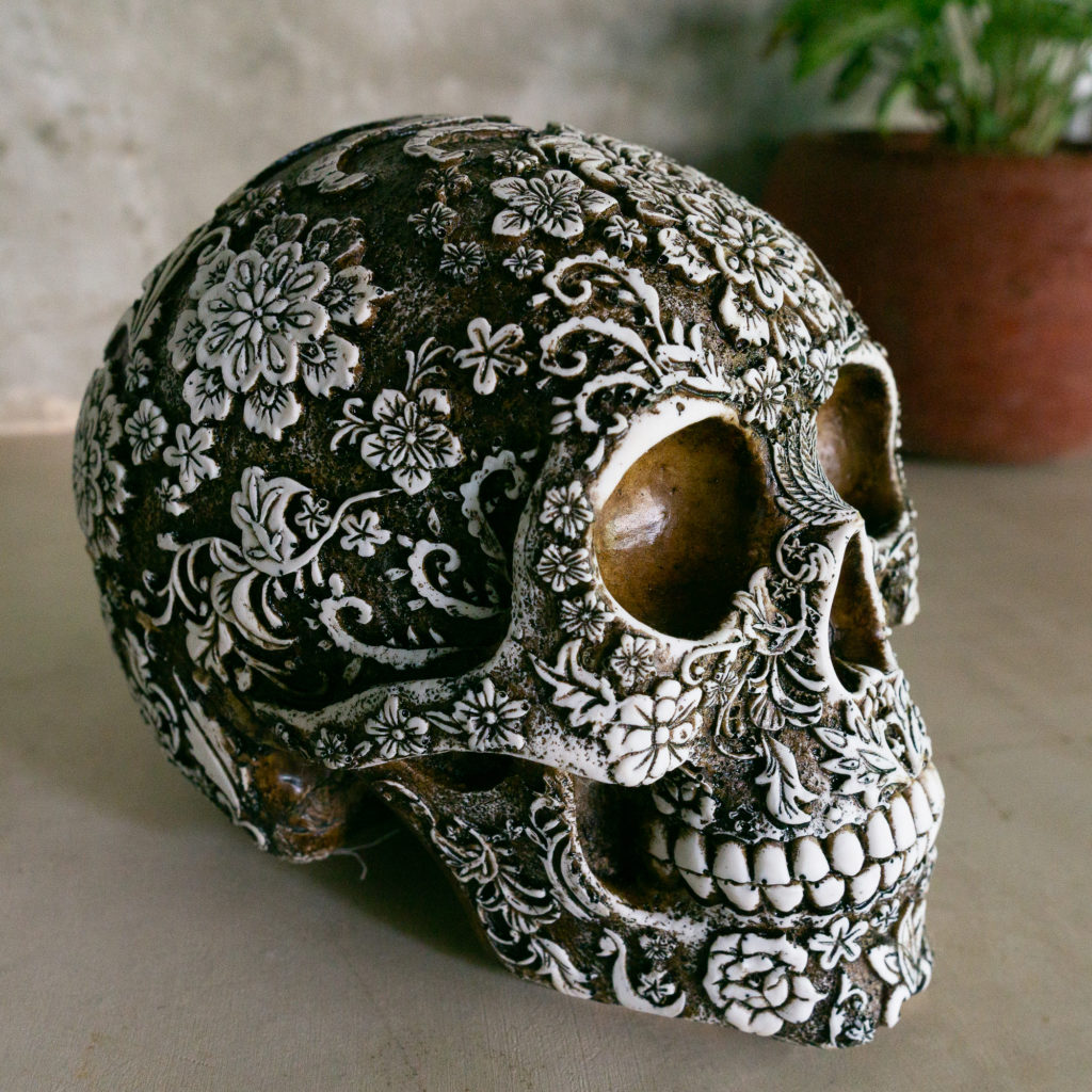 Day of the Dead Skull Natural Stone