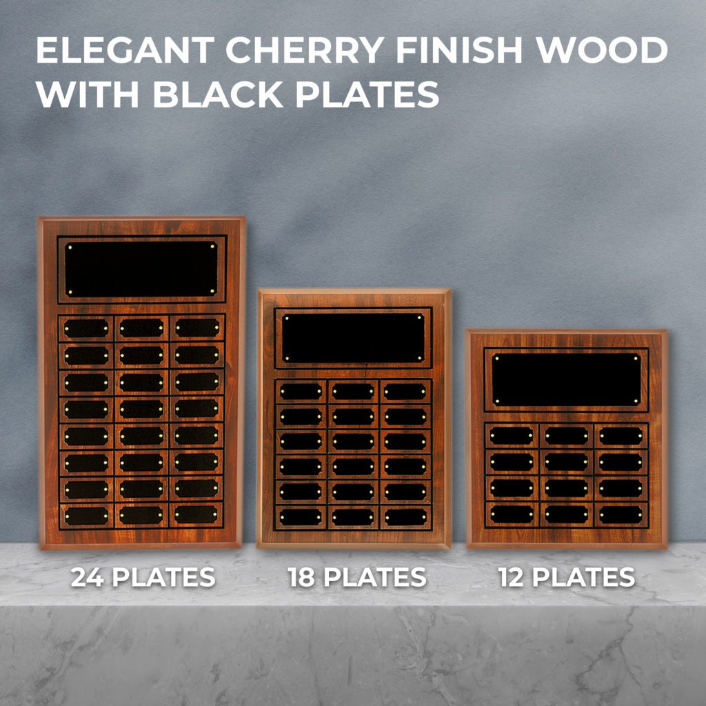 Personalized Cherry Finish Perpetual Plaque